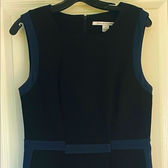 Diane Von Furstenberg | Dresses | Diane Von Fustenburg Blackblue Dress ...